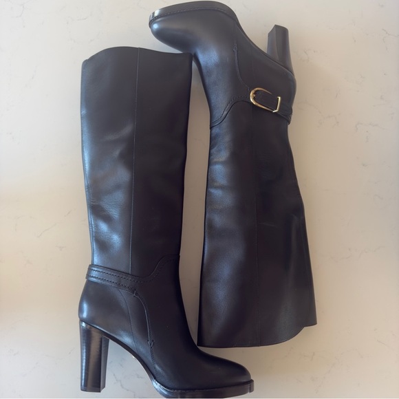 Veronica Beard | Shoes | Veronica Beard Mabel Black Leather Knee High ...